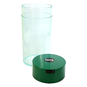 Tightpac America, Inc. Vacuum Sealed airtight Container, 2.35-Liter/2-Quart, Green Cap Clear Body
