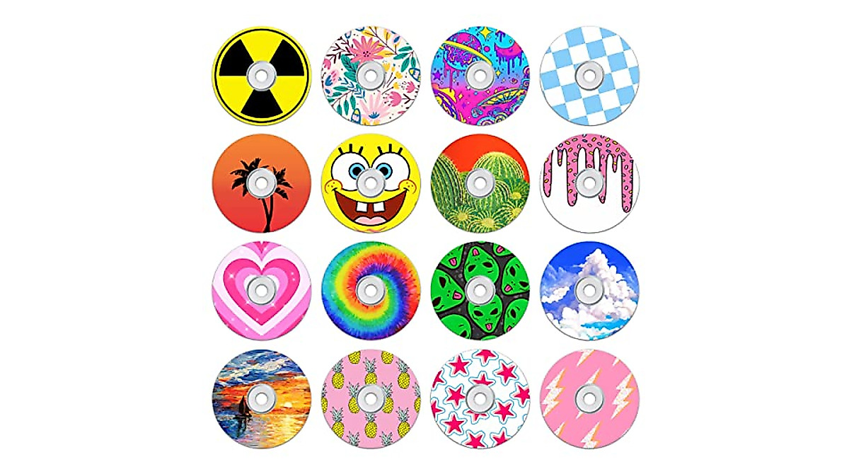 HK Studio Indie Records Wall Decor Pack | 16 Vibrant PVC Decals