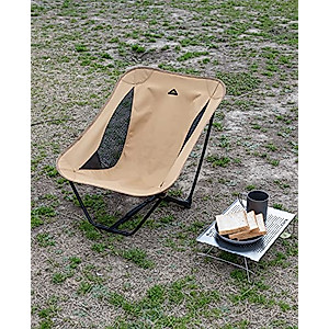 iClimb 1 Low Ground Folding Chair and 1 3M Thinsulate Insulation Warm Blanket Bundle, Ultralight Compact for Single Person Outdoor Backpacking Camping Beach Concert