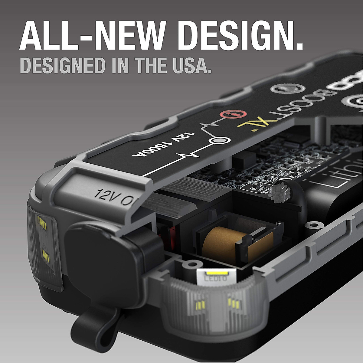 NOCO Boost XL GB50 1500 Amp 12-Volt UltraSafe Lithium Jump Starter Box, Car Battery Booster Pack, Portable Power Bank Charger, and Jumper Cables for up to 7-Liter Gasoline and 4-Liter Diesel Engines