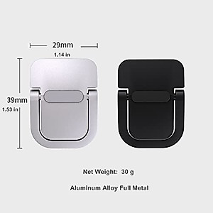 Portable Keyboard Riser, Mini Invisible Laptop Stand for Desk Computer Keyboard MacBook Notebook Stand Riser Aluminum (2PCS) (Silver)