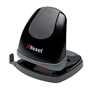 Rexel Easy Touch 2 Hole Punch, 30 Sheet Capacity, Low Force Technology, Metal, Black, 2102575