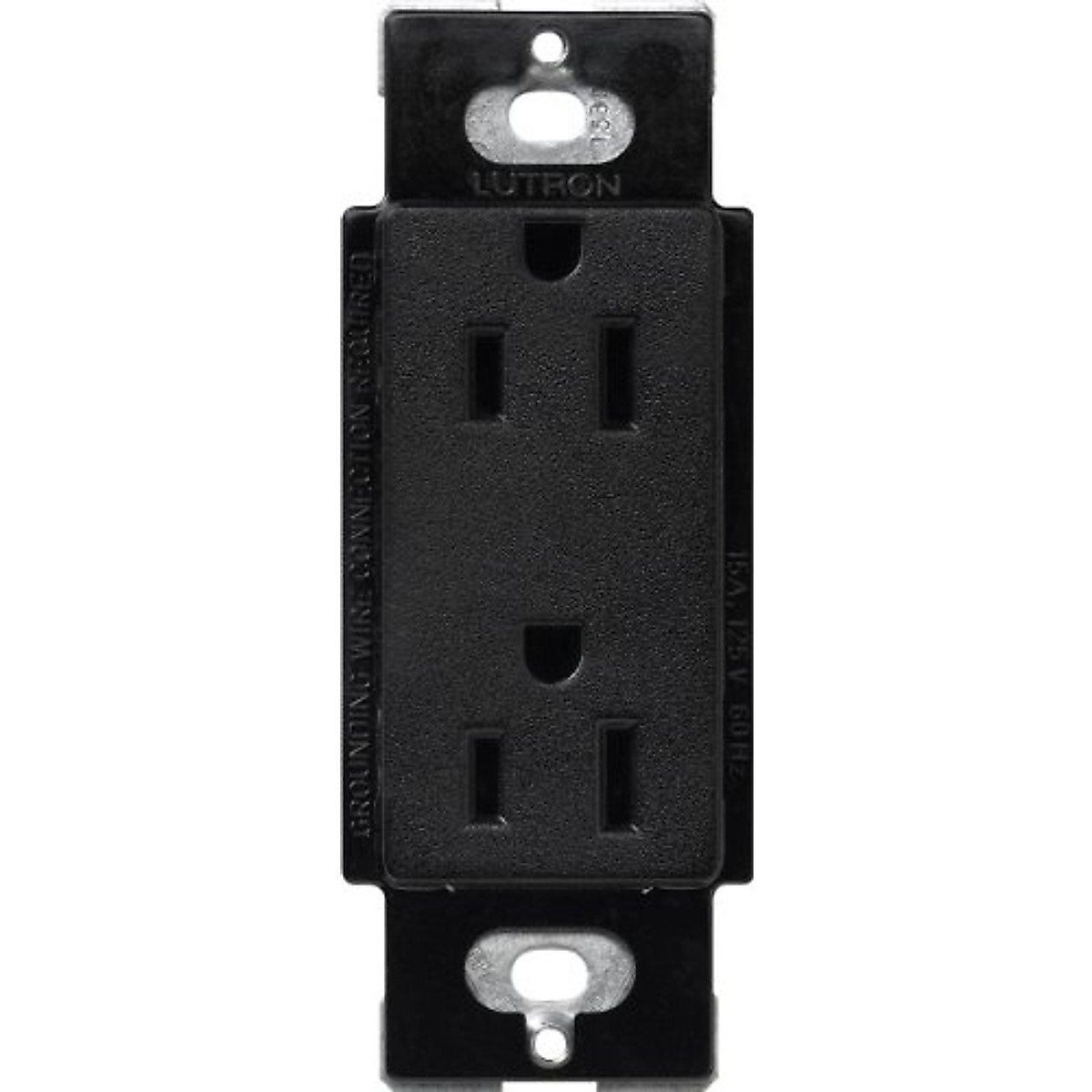 Lutron 15 Amp Tamper-Resistant Duplex Receptacle, SCRS-15-TR-MN, Midnight