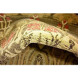 Unique Loom Edinburgh Collection Classic Oriental Traditional French Country Inspired Border Design Area Rug, 5 x 8 ft, Brown/Beige