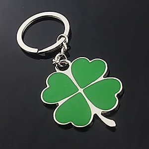DOITOOL Four Leaf Clover Keychain Shamrock Keychain Keyring Charm Pendants, Lucky Key Chain St. Patricks Day Charms
