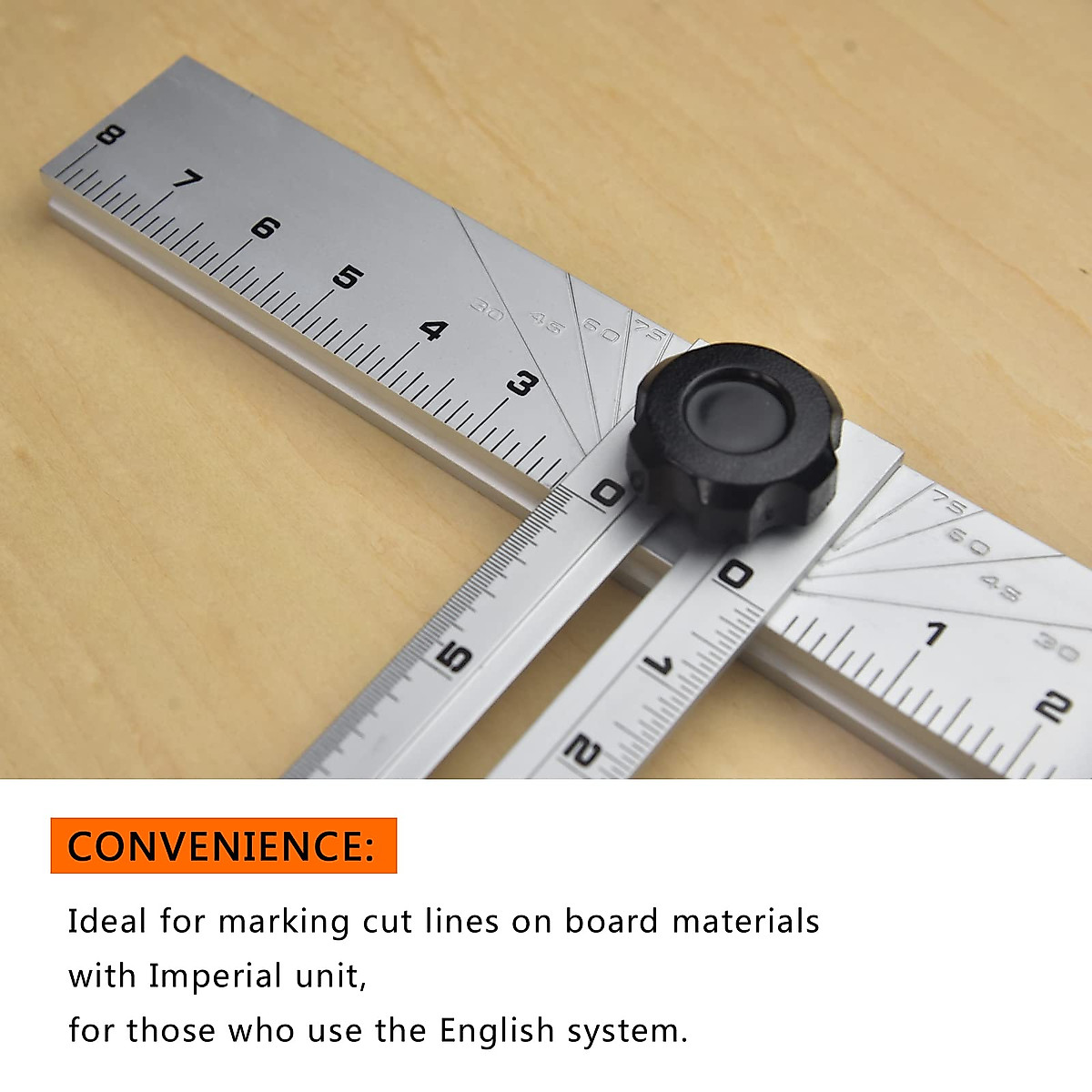 Triangle Ruler Square Carpentry Squares Folding Aluminium Frame Construction Tools Combination 24/48 Inches in Framing Roofing Stair Work Woodworking Movable Right Angle 90°45 Degree Angle Ruler