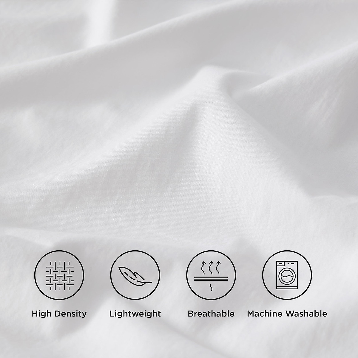 Bedsure Cotton Percale Queen Sheet Set - 100% Cotton Bed Set for Queen Size Bed, Breathable & Crirsp Soft White Sheets, Deep Pocket Up to 16 Inches, Bedding Bedsheets & Pillowcases