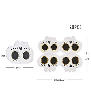 GGBOY 80 Pcs Halloween Napkins Ghost Witch Skull Pumpkin Halloween Paper Napkins, Halloween Theme Party Napkins Halloween Cocktail Napkins Halloween Napkins for Decoupage Halloween Tableware