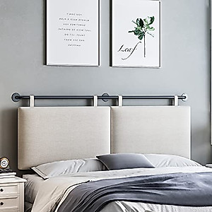 BSHOMGI Headboard for Queen Size Bed, Wall Mounted Headboard with Linen Queen Headboard Only Height Adjustable Beige Head Boards for Bedroom(Beige, Queen)