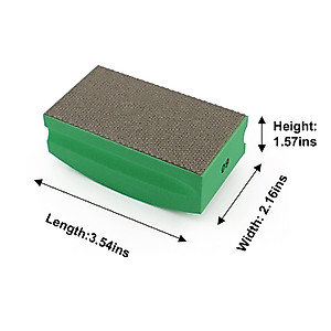 YDROWN Diamond Hand Polishing Pads Foam Back for Glass Granite Marble Concrete Stone Sanding and Polishing (60 Grit)