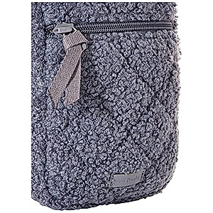 Vera Bradley Women's Teddy Fleece Sherpa RFID Small Convertible Crossbody Purse, Thunder Blue, One Size