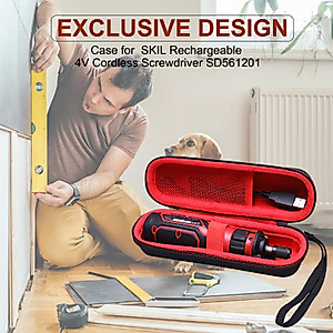 LTGEM Hard Case for SKIL SD561201 Rechargeable 4V Cordless Screwdriver- Travel Protective Carrying Bag (Case Only)