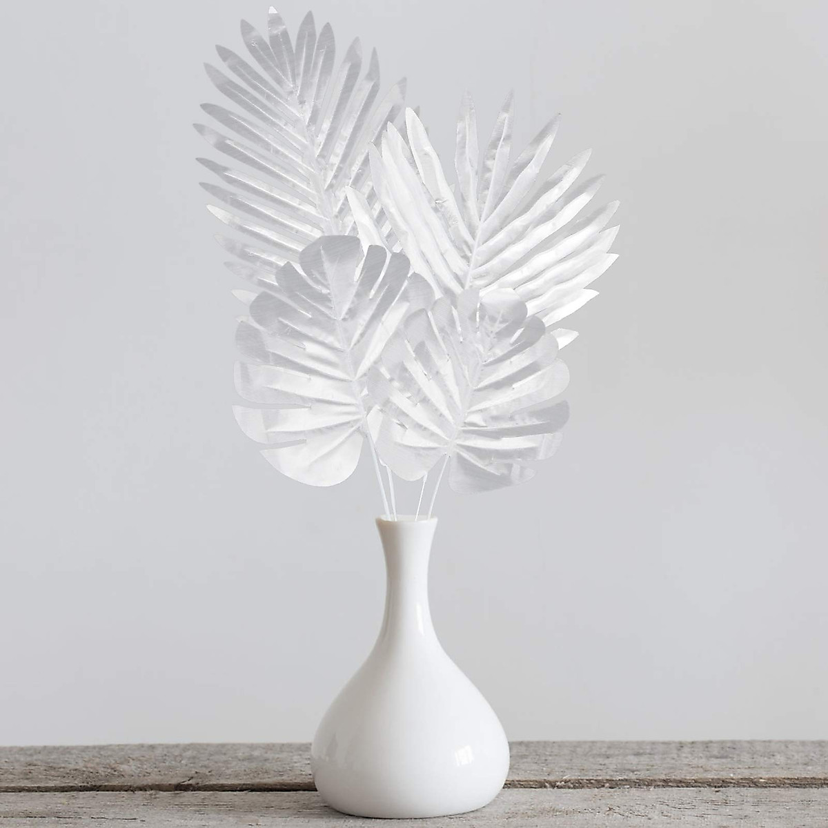 VALICLUD 24pcs Simulation Blade Artificial Leaf Party Artificial Leaves Golden Palm Leaves Floral Arrangement Leaf Picks Monstera Decor DIY Wreath Craft Supply Wedding Banquet Plastic Vase