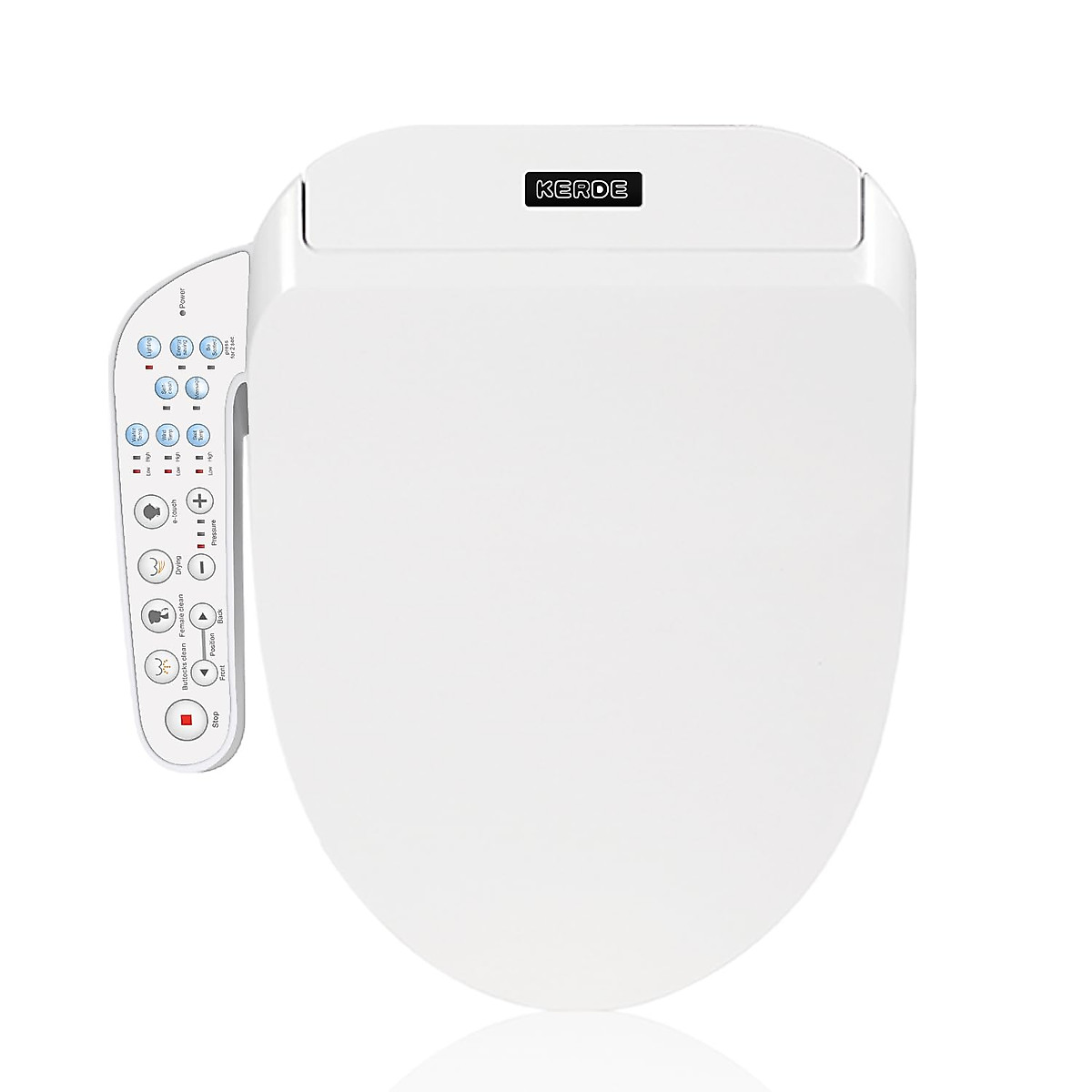 KERDE P30L Electric Bidet Toilet Seat,Bidets For Existing Toilets,Rlongated,One-click Intelligent Operation, Warm Water Cleaning,Slow Close,Seat Cushion Keep Constant Temperature In Winter