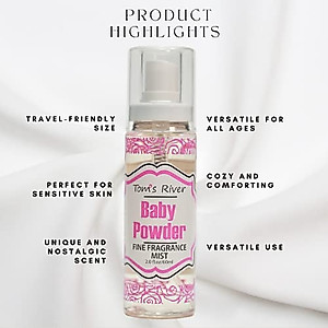 Infinix's Baby Fresh Powder Fine Fragrance Mist - 2 fl oz/60ml - Pack of 6, Body Spray for Women, Gentle and Long Lasting Perfume for Men & Women, for Daily Use, Summer Ready