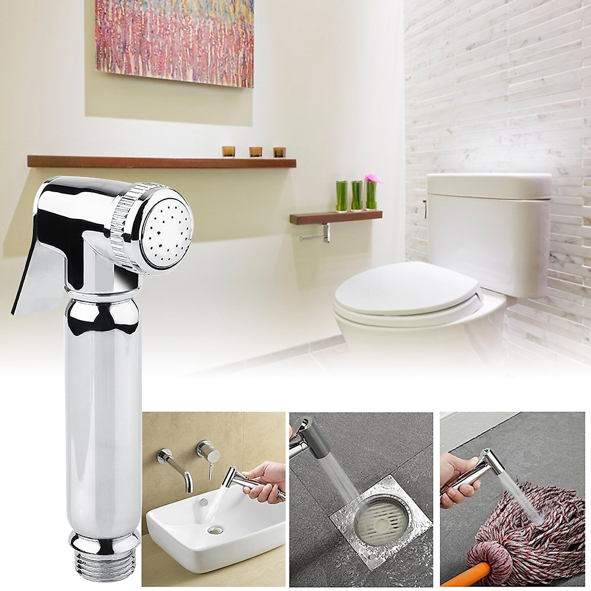 Bathroom Handheld Bidet Toilet Sprayer Kit Premium Copper Material Cleansing Sanitary Wash Ideal for Personal