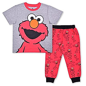 Sesame Street Elmo and Cookie Monster Boys T-Shirt and Pants Set for Infant and Toddlers