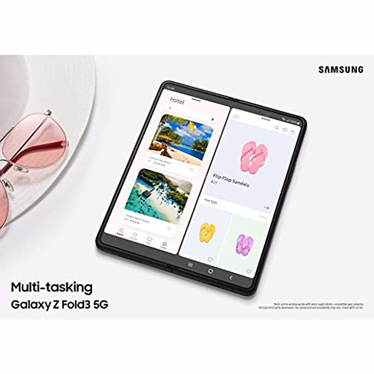 SAMSUNG Galaxy Z Fold 3 5G Cell Phone, Factory Unlocked 2-in-1 Android Smartphone Tablet, 512GB, 120Hz, Foldable Dual Screen, Under Display Camera, US Version, Phantom Black