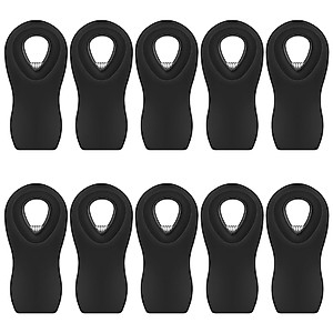 WUDIME 10 Pack Magnetic Chip Clips, Bag Clips, Chip Clips Bag Clips Food Clips, Clips for Food Packages, Chip Clips Magnetic, Plastic Black Snack Clips with Magnet for Refrigerator