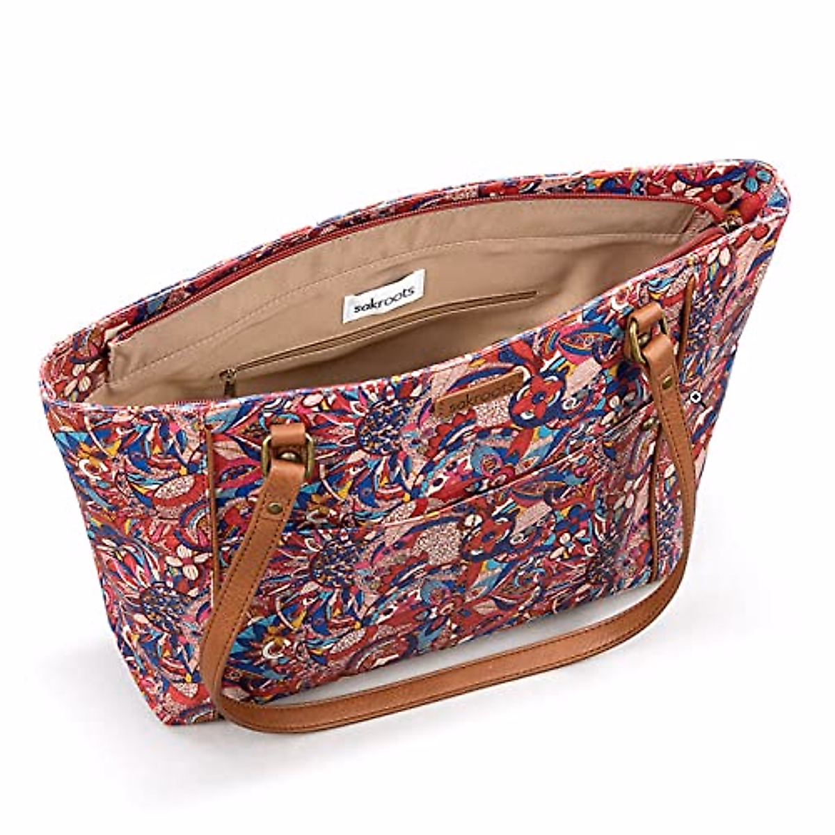 Sakroots womens Women's Metro tote, Sweet Red Spirit Desert