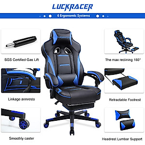 LUCKRACER F59 Gaming Chair (Blue)