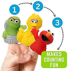 Sesame Street 10 Piece Finger Puppet Set - Party Favors, Educational, Bath Toys, Floating Pool Toys, Beach Toys, Finger Toys, Playtime