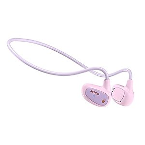 ACREO Kids Headphones, Open Ear Bluetooth Headphones with MIC, OpenBuds Kids, Ultra-Light, Portable and Safer for Children, Best Wireless Kids Headphones for iPad, Tablet or Computers (Lovely Pink)