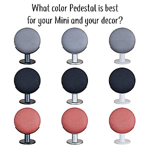 Mount Genie Pedestal for Nest Mini (2nd Gen) and Google Home Mini (1st Gen) | Improves Sound and Appearance | Cleanest Mount Holder Stand for Mini (Silver)