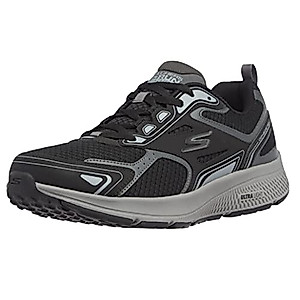Skechers mens Go Run Consistent - Performance Running & Walking Shoe Sneaker, Black/Grey, 10 US