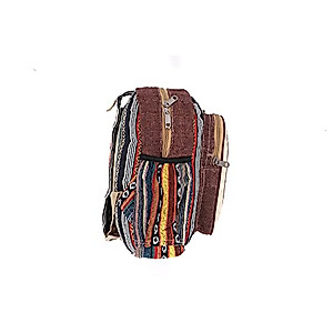 Unique design Hemp Backpack Small Backpack Hippie Backpack Festival Backpack Hiking Backpack 100% Hemp|100 VEGAN| FAIR TRADE | Handmade with Love.