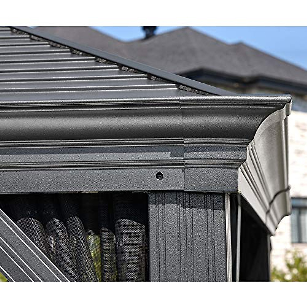 Sojag Outdoor 10' x 14' Mykonos Double Roof Hardtop Gazebo Outdoor Sun Shelter