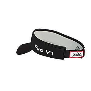 Titleist Men's Tour Performance Golf Visor, Black/White
