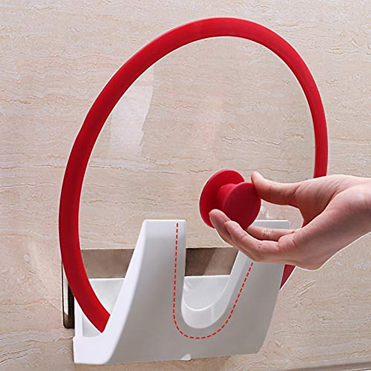 XJJZS Multifunctional Pot Lid Rack Wall Hanging Pot Pot Lid Pot Rack Cutting Board Rack Kitchen Storage Rack