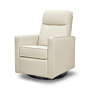 DaVinci Gabby Pillowback Swivel Glider in Natural Oat, Greenguard Gold & CertiPUR-US Certified