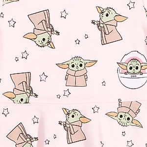STAR WARS The Child Little Girls French Terry Skater Dress 6-6X Pink