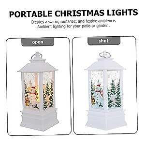Didiseaon 1PC Music Decor Portable Christmas Decor Christmas Music Snow Globe Nativity Snow Globe Snowman Snowglobe lamp Decorations Christmas Lights LED Desk lamp