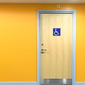 Handicap Stickers Decals, Handicap Stickers, Disabled Wheelchair Sign, 6 Pack, 6x6 inch Self-Adhesive Vinyl Decal Stickers, Reflective, UV Protected, Waterproof