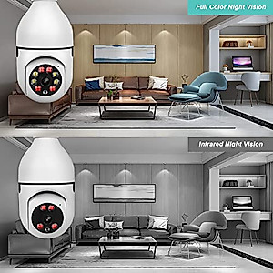 plencell Light Bulb Camera, 1080P Light Bulb Surveillance Camera, Wireless 2.4GHz WiFi Light Bulb Surveillance Camera, 360° Home Surveillance Camera Light Bulb,Can be Used Indoors and Outdoors