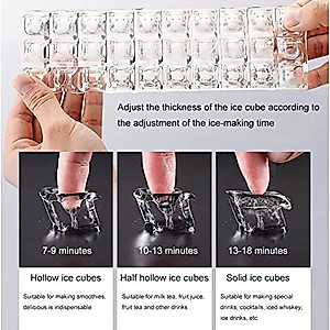 KEINXOW Commercial Ice Maker 551Lb/24H, Air Cooled Industrial Ice Machine with 110Lb Large Storage Bin, Self-Cleaning,12H Timing,156 Clear Ice Cube Stainless Steel Ice Maker for Bar/Cafe/Restaurant/Bu