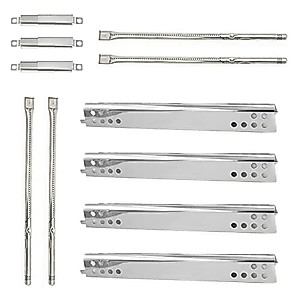 Shengyongh SS46346015 (4-Pack) Stainless Steel Burner and Heat Plate Replacement Part for Charbroil 463446015, 463447018, Charbroil Convectional 463446017 Gas Grill Models