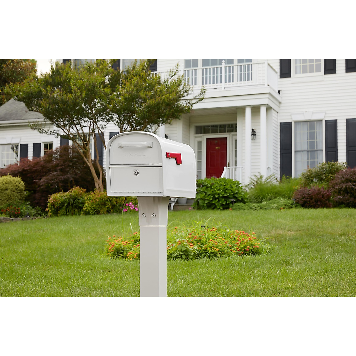 Architectural Mailboxes 6300W-10 Oasis 360 Mailbox, White