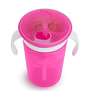Munchkin® SnackCatch & Sip 2-in-1 Snack Catcher and 2 Piece Spill-Proof Cup, Pink