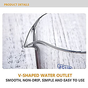 250ML/8 oz heat-resistant glass measuring cup with scale for laboratory, children's milk making, kitchen baking, etc.