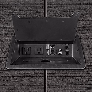 Regency Conference Room Table, 8 ft, Ash Grey/Black