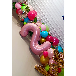 40 Inch Large Number Balloons Pink Mylar Foil Big Number 1 Giant Balloon Birthday Party Decoration
