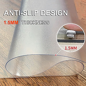 SHAREWIN Large Office Chair Mat for Hard Floors - 59''x47'',Heavy Duty Clear Wood/Tile Floor Protector PVC Transparent by SHAREWIN