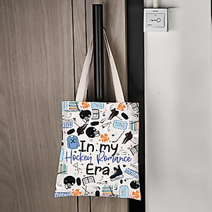 Lywjyb Birdgot In My Hockey Romance Era Tote Bag Hockey Romance Book Club Hockey Player Gift Romance Reader Gift (Hockey Era Tote)