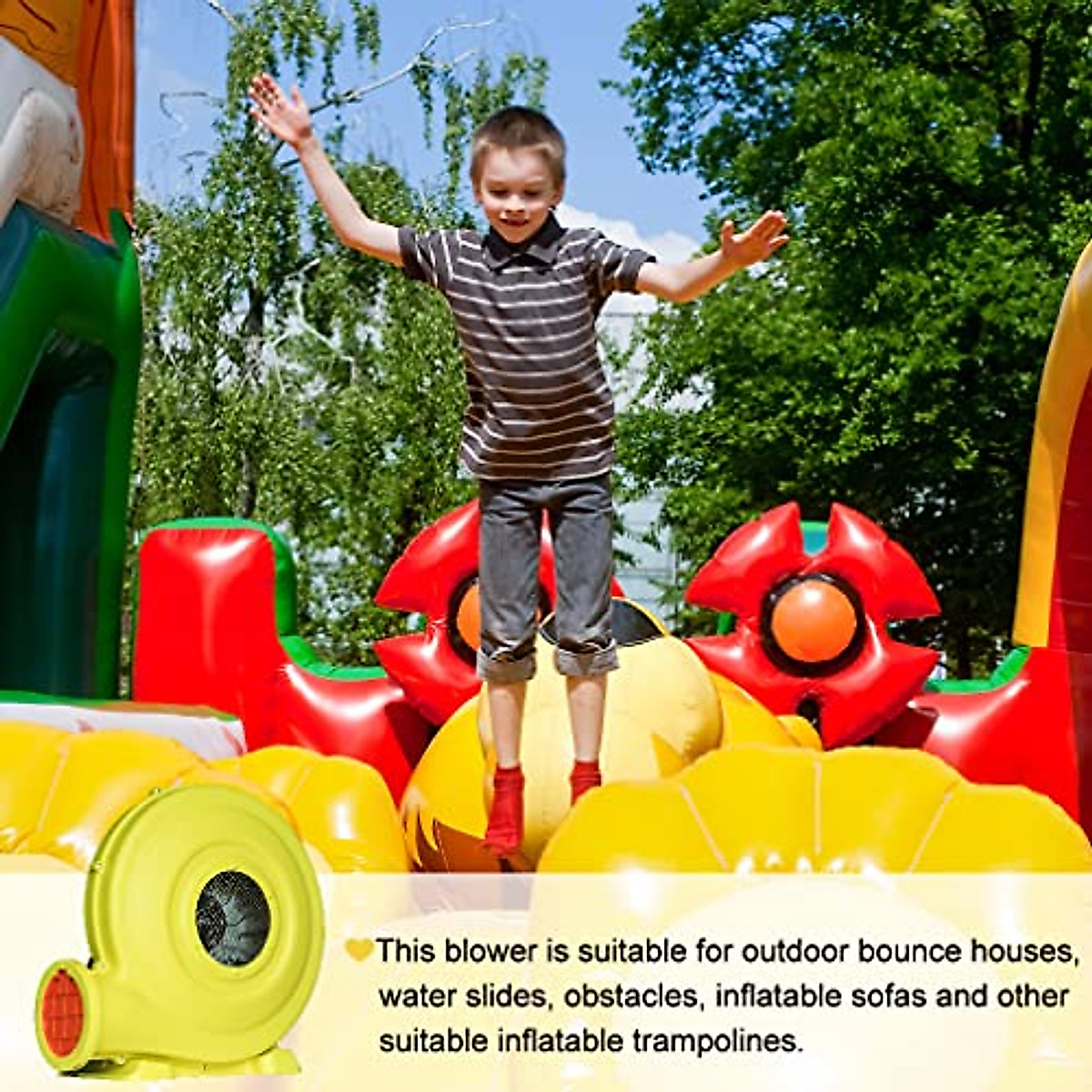 WGIA 1500w Blower for Inflatable Bounce House, Commercial Electric Pump Fan for Inflatable Water Slides & Screen Movie, Quick Blow Up, Air Blower for Inflatables（UL Certification）