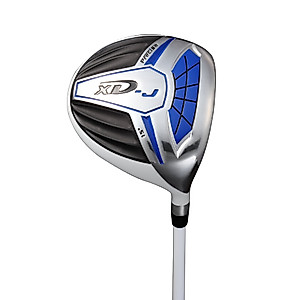 Remarkable Right Handed Junior Golf Club Set for Age 9 to 12 ( Height 4'4" to 5' ) Set Includes: Driver (15" ), Hybrid Wood (25*), #7, #9 Iron, Putter, Bonus Stand Bag & 2 Headcovers