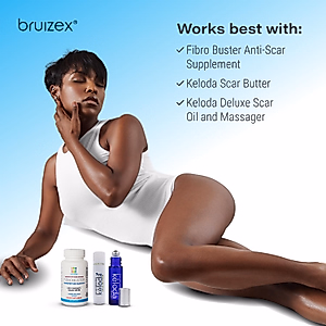 KELODA Scar & Keloid Removal Tea Tree Oil & Massager | Scars & Keloids Post Surgery Treatment | for Burns & Piercing | with Cocoa, Shea Butter, Vitamin E & Lavender Essential Oil 0.3 oz